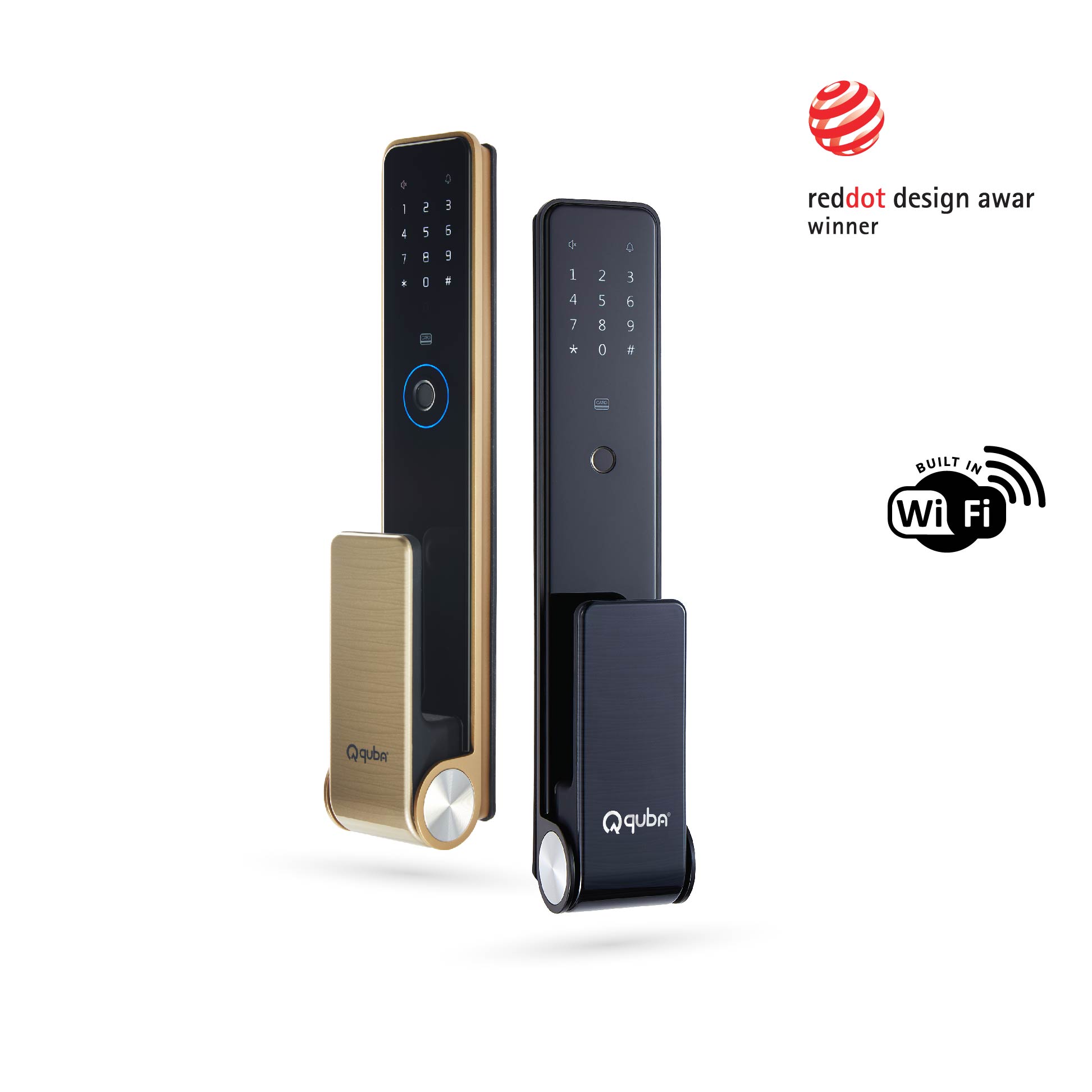 Quantra Push & Pull 5-Way Access Digital Door Lock by Quba